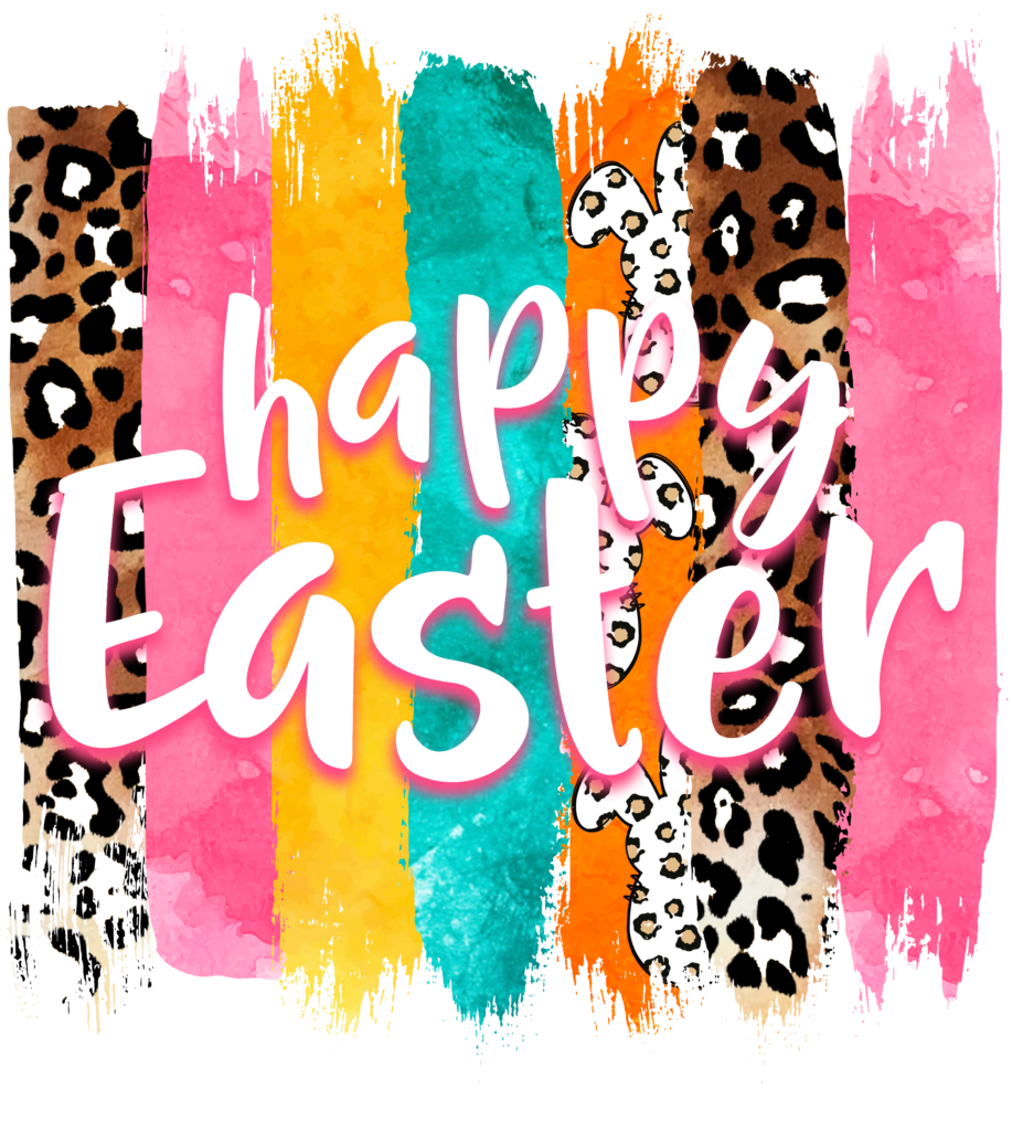 Happy Easter Brush Strokes - DTF TRANSFER | UploadTransfers.com